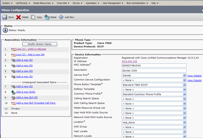 Cisco Call Manager 6 configuration guide - Zenitel Wiki